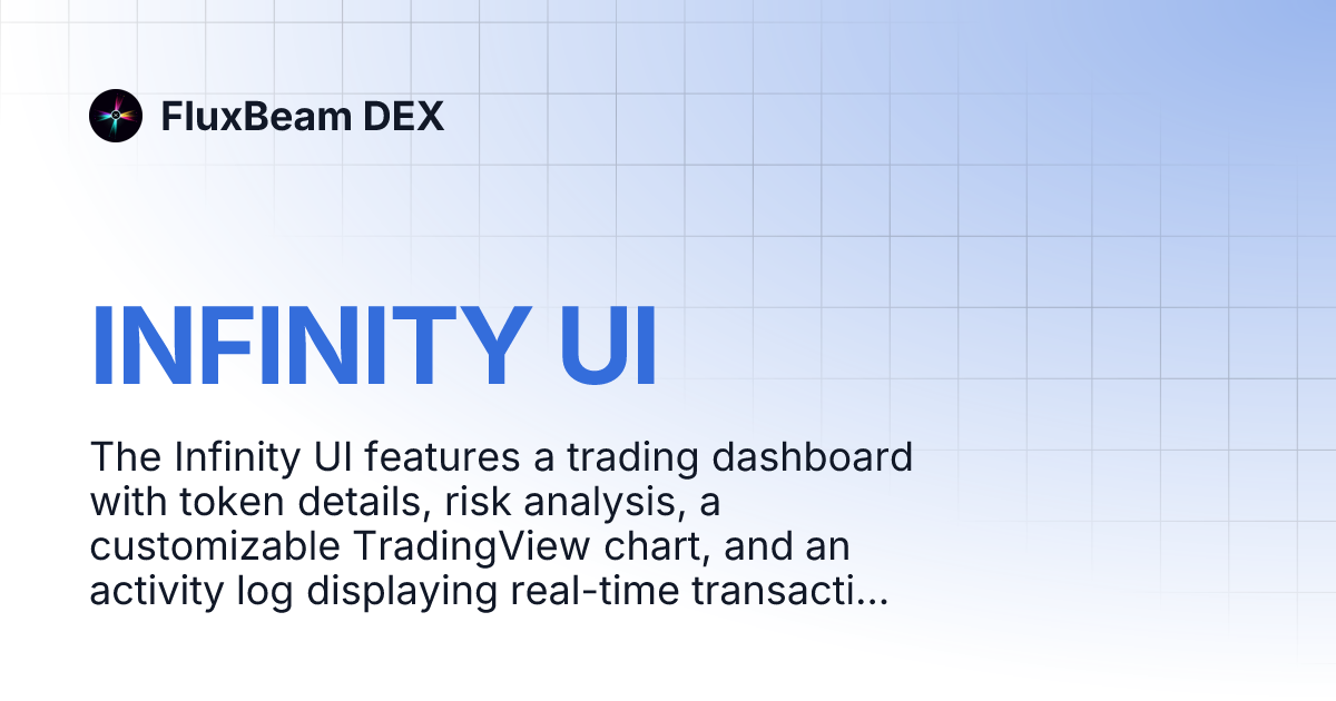 INFINITY UI | FluxBeam DEX